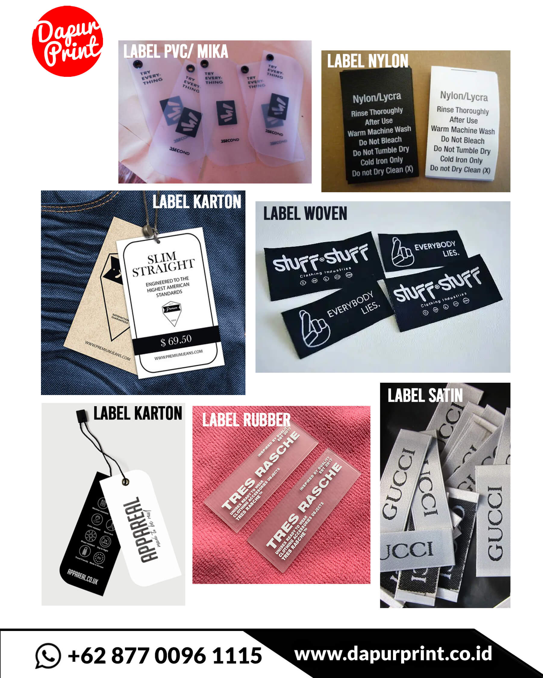 5 Bahan Untuk Label Baju Terbaik Dan Murah